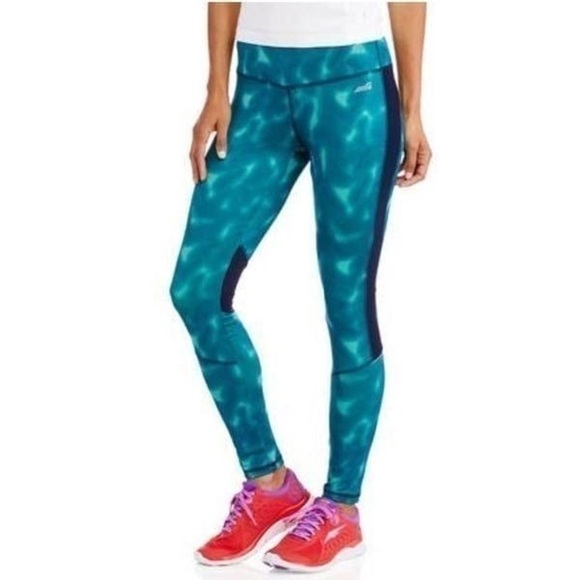 Pants & Jumpsuits | Avia Active Performance Aqua Wave Leggings Mesh ...